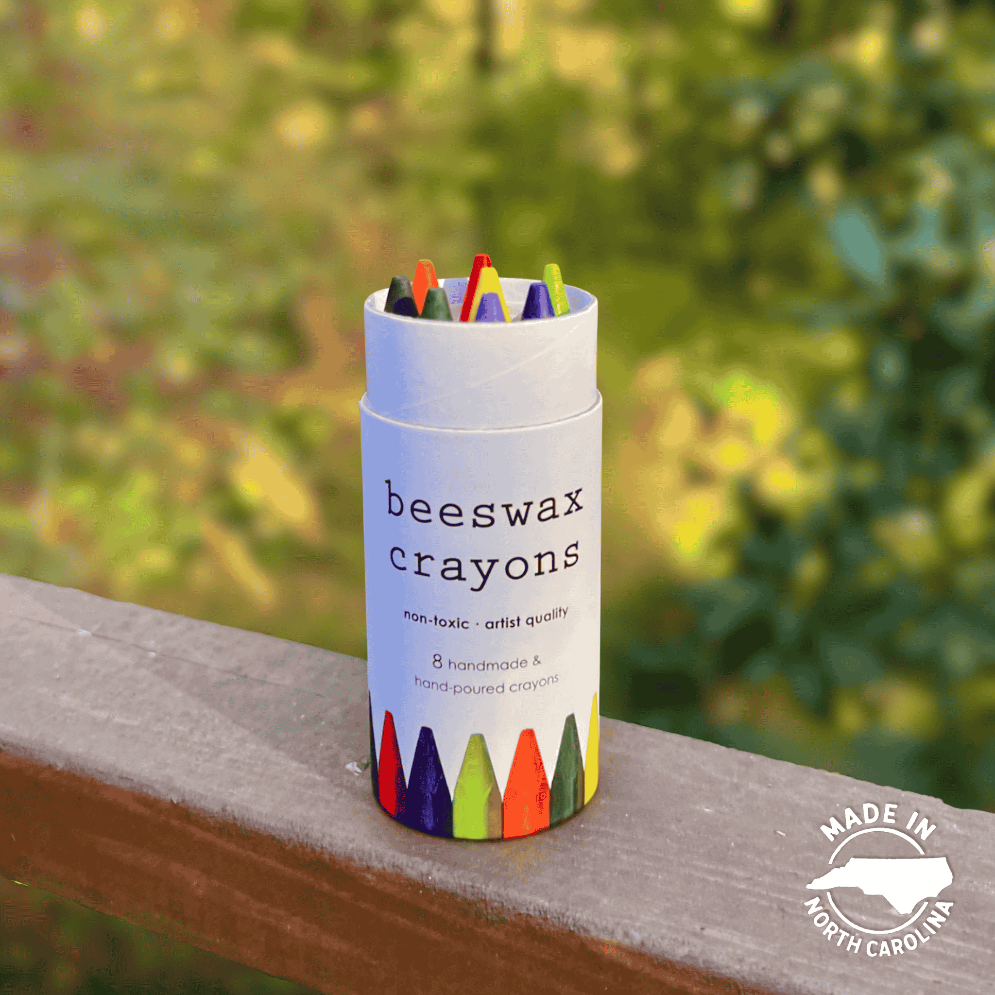 Beeswax Crayons for Kids | Non-Toxic & Plastic-Free | 8-Pack